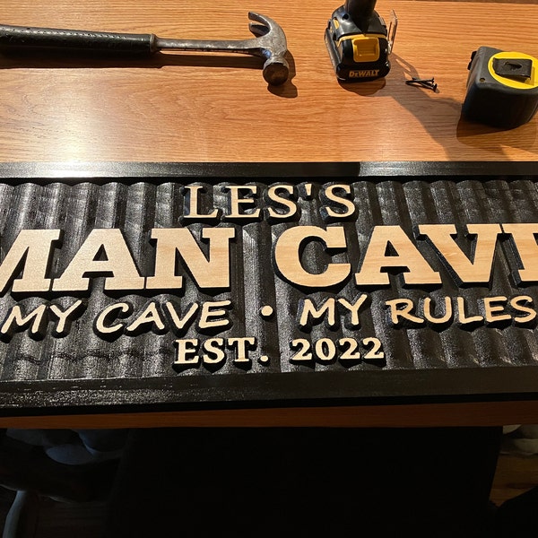 Personalized Man Cave Sign Custom Man Cave Name Sign for Bar Game Poker ...