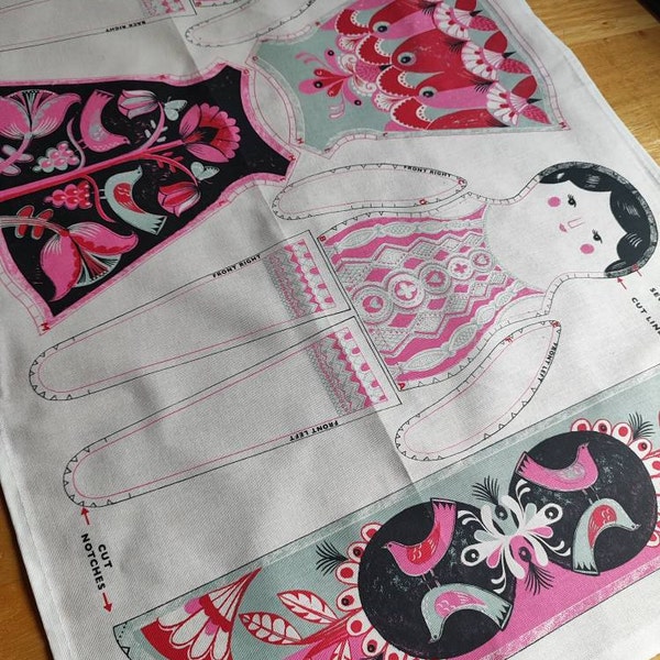 Meryl the Mermaid Tea Towel / Cut and Sew Kit - A Silkscreen Design by ...