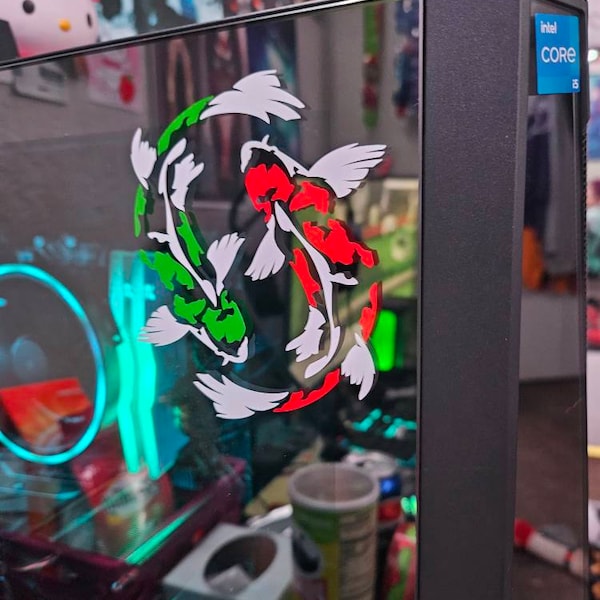 ORG - Koi Fish Aquarium Pond Vinyl Decal Transfer (car Window Glass ...