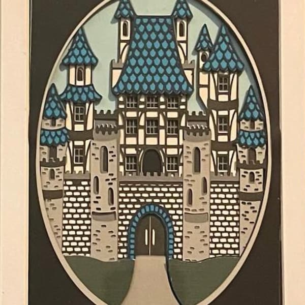 3D CASTLE SVG - Shadow Box Svg - for Cricut - for Silhouette - Etsy