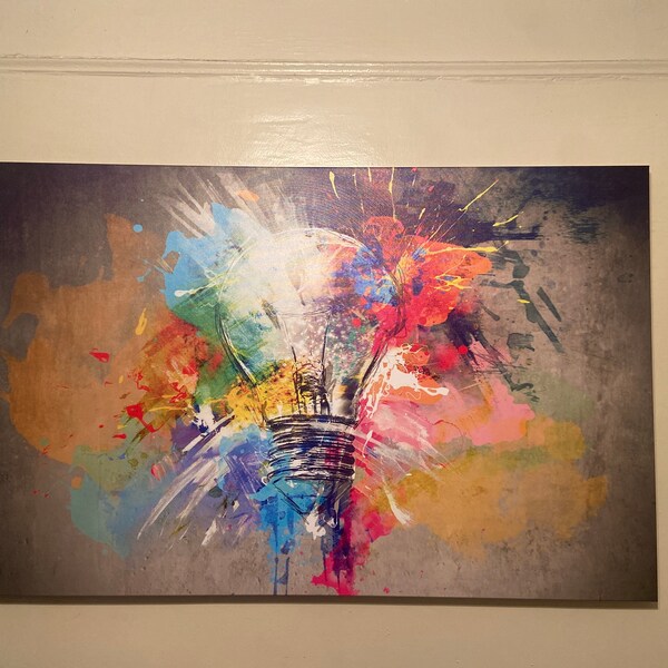 Light Bulb Abstraction, Wall Art, Canvas Print - Etsy