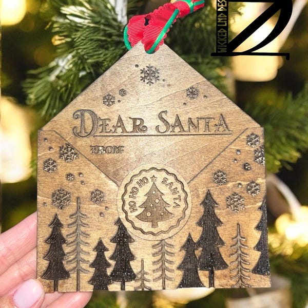 Letter to Santa Envelope SVG Bundle, Lasercut Dear Santa Decor, Santa ...