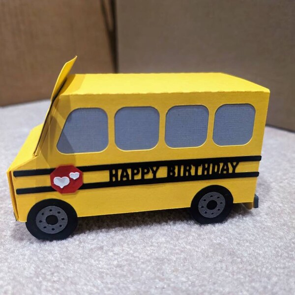 School Bus Gift Card Holder Box for Teacher Appreciation, Back-to ...
