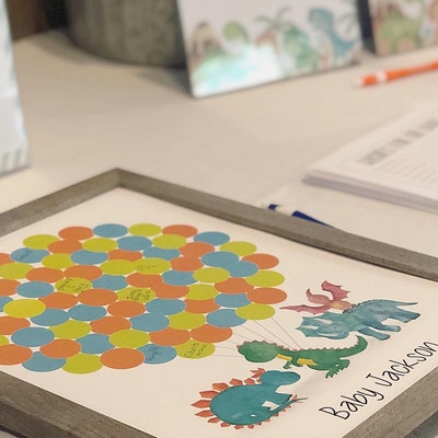 Dinosaur Signature Guestbook Alternative, Dino Theme Birthday Guest ...