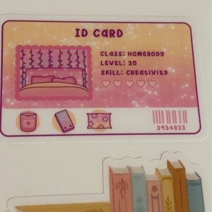 ID Card Aesthetic Vinyl Sticker Waterproof Waterbottle - Etsy