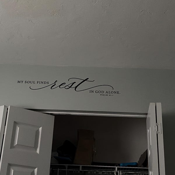 My Soul Finds Rest in God Alone Bedroom Wall Decor Christian Wall Decal ...