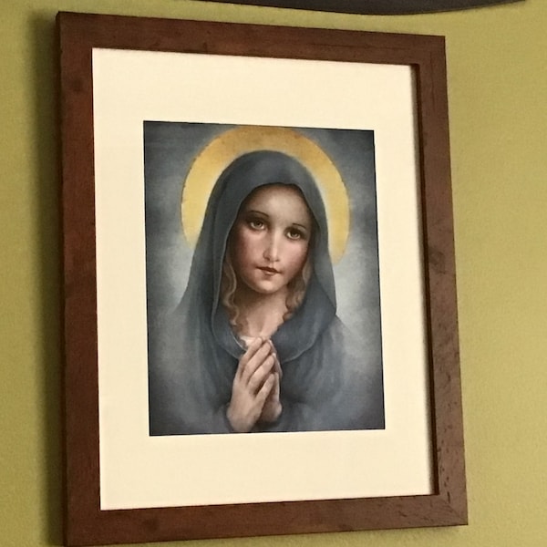The Virgin Mary Catholic Fine Art Print, Blessed Mother, Our Lady - Etsy