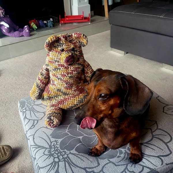 Crochet Pattern, Chunky Benji the Bear, Step by Step US Terms DIY ...