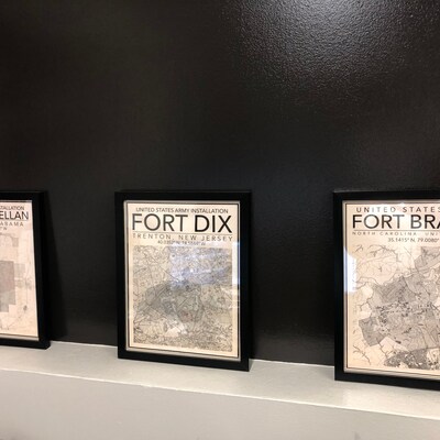 Wall Art Map Print of Fort Mcclellan, Alabama, United States - Etsy