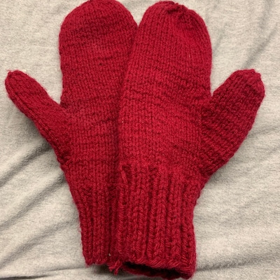 Knitting PATTERNS Easy Two Needle Mittens Pattern Mittens Knitting ...