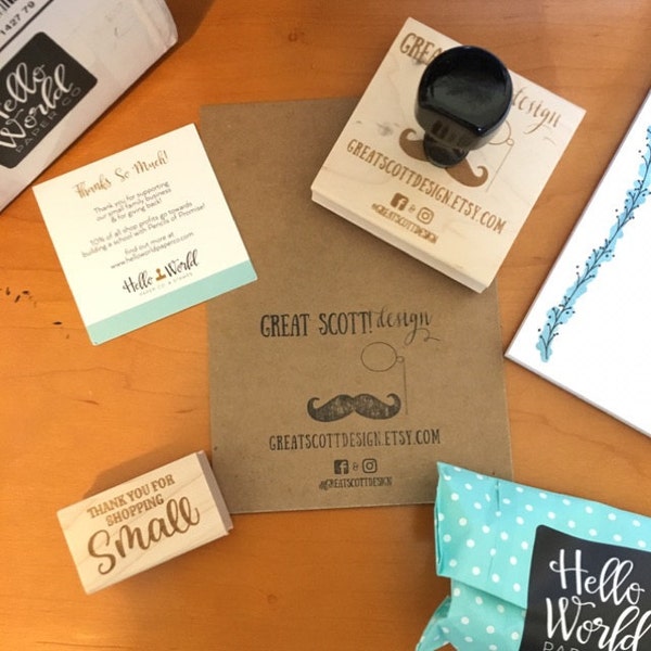 Custom Stamp for Your Small Business, Etsy Shop, Custom Logo Stamp ...