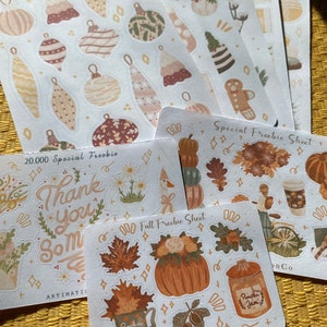 Autumn 2022 Bundle of 5 Sticker Sheets Bullet Journal - Etsy