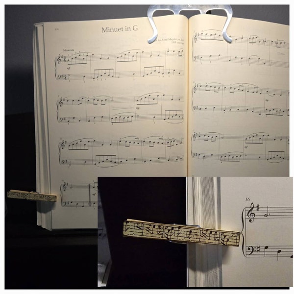 Black & Cream Music Note Themed Decoupage Clothespins Set of 10 - Etsy