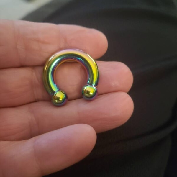 Prince Albert Piercing Jewelry, (2pcs) Ball Closure Ring and Circular ...