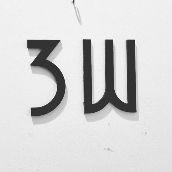 Art Deco, Narrow Modern House Numbers & Letters, Home Address, Mailbox ...