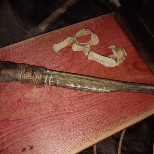 Made to Order : Primitive Sigil Deer Jawbone Ritual Knife - Etsy