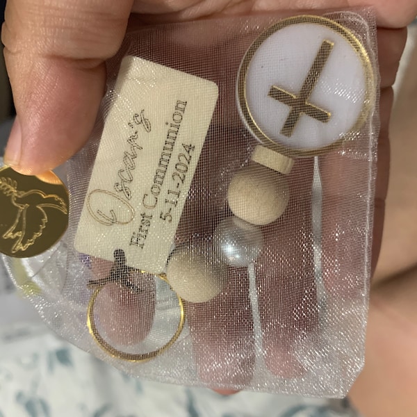 Personalized Mini Keychain Favor Christening Favors, Baptism Cross ...