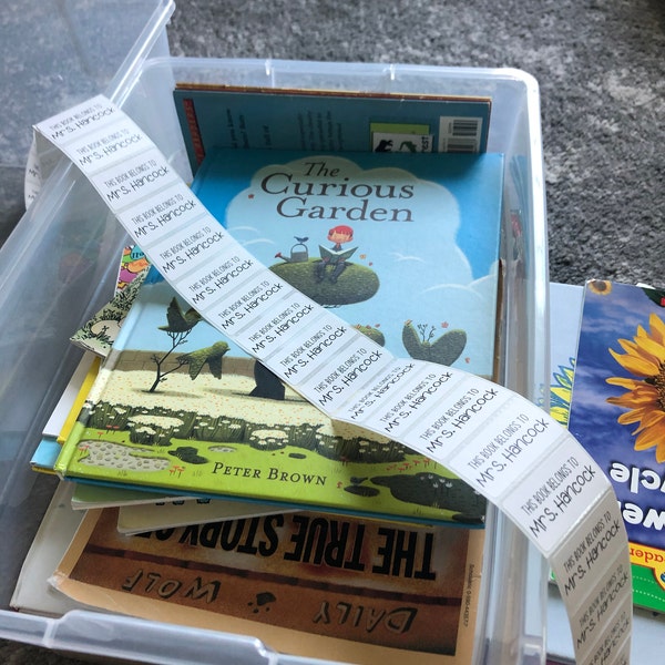 Personalized Teacher Name Book Labels | Classroom Library Labels ...