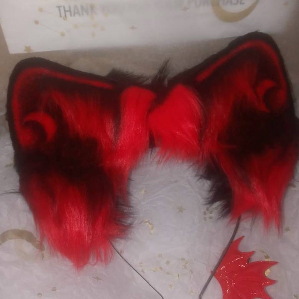 Night Moth Wolf Ears | Gray Wolf Ears | Realsitic Wolf Ears | Dog Ears ...