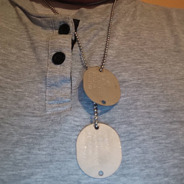 WW2 Dog Tag Set. Notched Style Stainless Steel Tags With Choice of ...