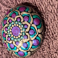 Small Painted Stones for House Plants and Gardens Hand Painted Dot Art ...