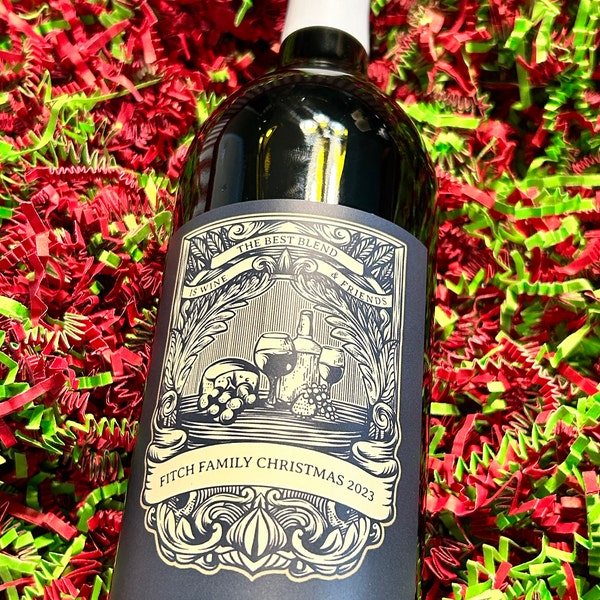 Best Blend Family Cellars Wine Label | Homemade Wine | Private Cellar ...