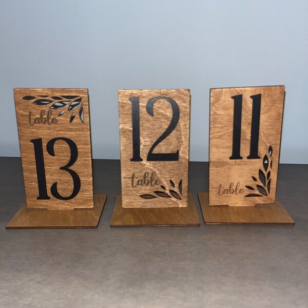 Wedding Table Numbers, Rustic Wedding Decor, Custom Wedding Table ...