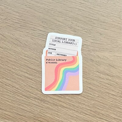 Support Your Local Library Vinyl Sticker, Trendy Water Bottle Decal ...