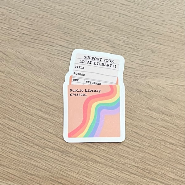 Support Your Local Library Vinyl Sticker, Trendy Water Bottle Decal ...