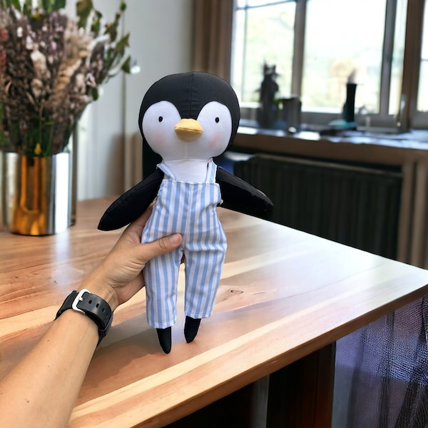 Penguin Doll Sewing Pattern Soft Toy Tutorial Easy Rag Doll Handmade - Etsy