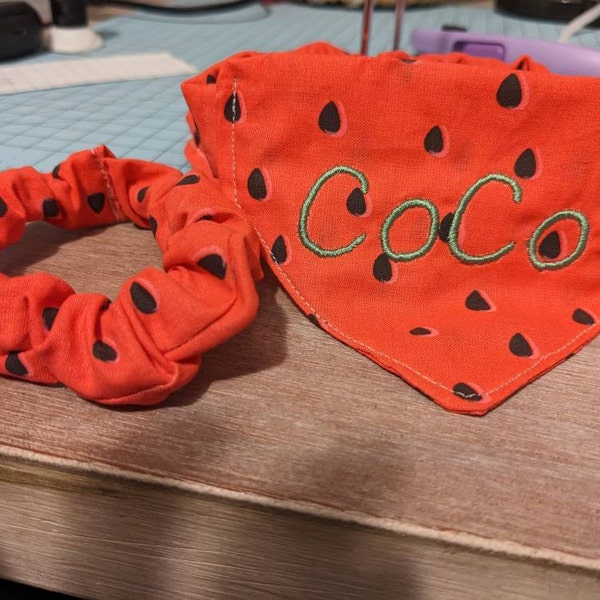 Scrunchie Dog Bandana PDF Sewing Pattern Tutorial/pet/cat/elastic ...