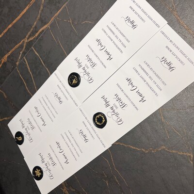 Printed Menu With Name Simple Menu Name Tags Wedding Menu Personalised ...