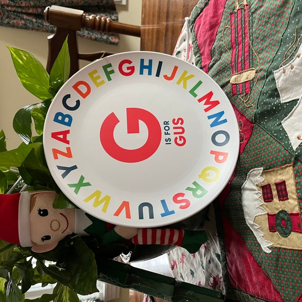 Personalized Alphabet Plate Set for Kids | Cute ABC Themed Plate for ...
