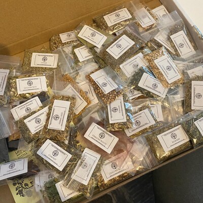 Set of 50 Herbs, 6 Resins & 3 Salts Sachets Witchcraft Kit , Spell Kit ...