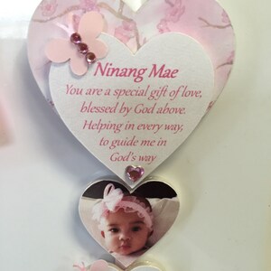 Gift for Godmother Personalised Wooden Heart Magnet - Etsy