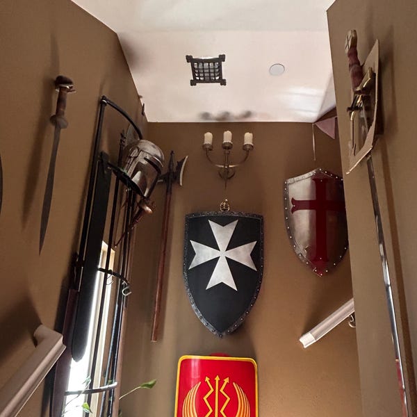 Cast Iron Medieval Gothic Door Window Glass Bullion Aperture Grille ...