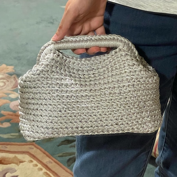 Crochet Clutch Bag Pattern With Frame, DIY PDF & Video Tutorial ...