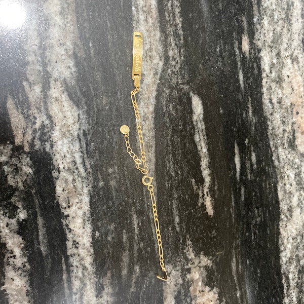 14K Solid Gold Baby ID Bracelet, Baby Name Bracelet, Personalized Baby ...