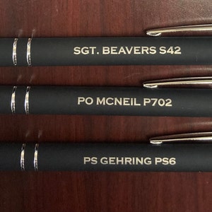 Personalized Ballpoint Pens for Police Officer, Firefighter, First ...