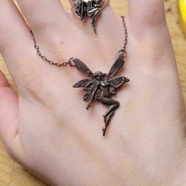 Beautiful Sterling Silver Ring With Faerie Fairy Design - Etsy