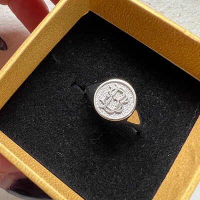 14k & 18k Gold 3D Engraved Signet Ring / Custom Design Signet Ring / 3D ...