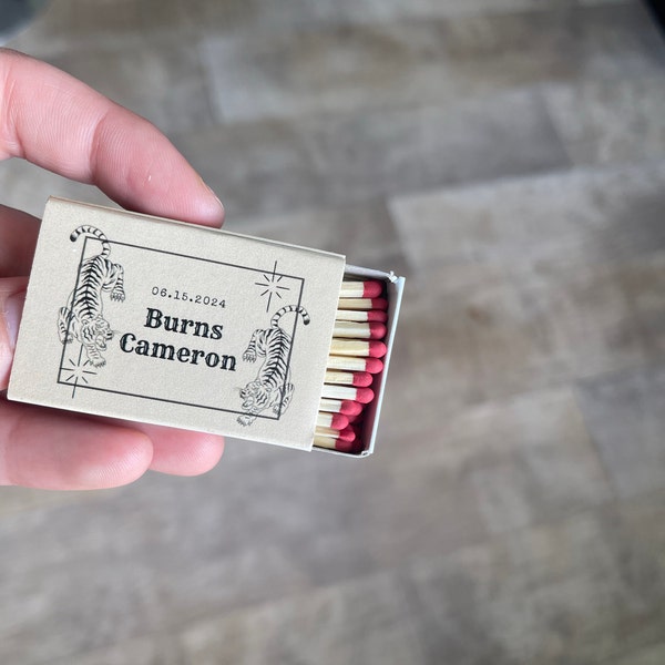 Personalized Retro Wedding Matchboxes - Custom Retro Wedding Favor ...