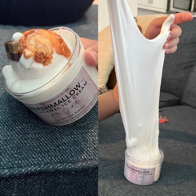 Peach Bingsu Crunchy Slime, Peaches, Slime Gifts, Scented Slime, Slime ...