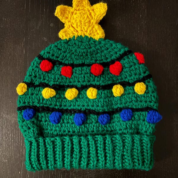 Crochet Christmas Tree Hat Pattern: Family Sizes (PDF Pattern) - Etsy