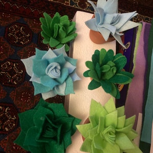 Succulent PATTERN Cutting Template 5 No-sew Felt or Paper Succulents ...