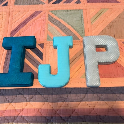 Fabric Padded Letter, PRICE PER LETTER, Initial, Nursery Room Decor ...