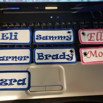 Applique Rectangle Name Tag Frame Machine Embroidery Design 6 Sizes - Etsy