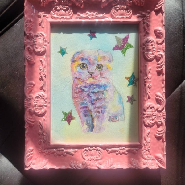 Victorian Picture Frames Pink Purple Glossy Lacquer Ornate Funky ...