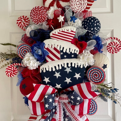 Sam Wreath Attachment, Patriotic Wreath Attachment, Uncle Sam Wreath ...