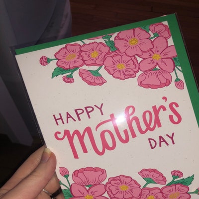 Happy Mothers Day Card Floral Spring Flowers Mothers Day Card Unique ...